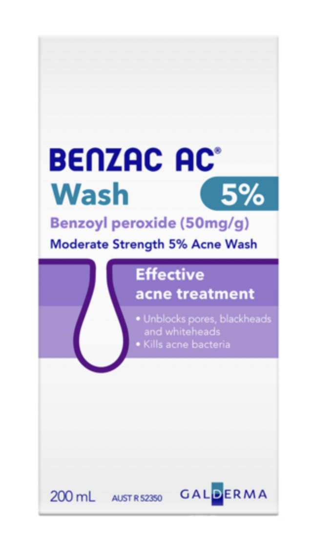 Review: Galderma Benzac AC Moderate Strength 5% Acne Wash (Ingredients